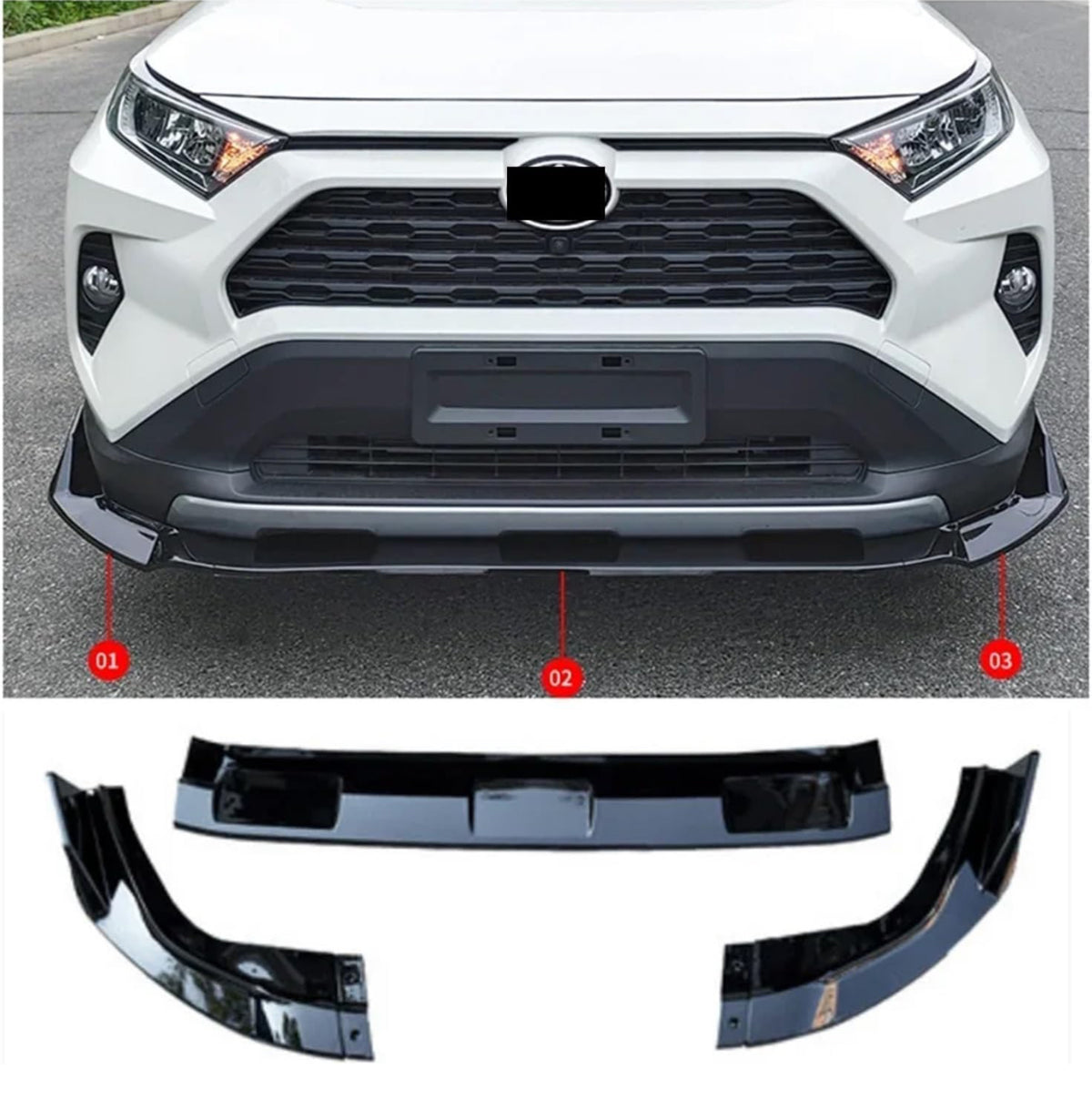 Rav4 2020 Accessories Gloss Black Front Bumper For Toyota RAV4 2019 ...