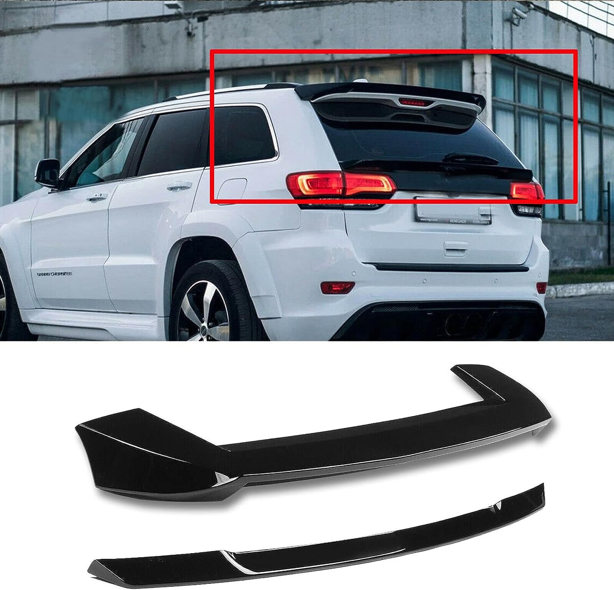 2013-2021 Jeep Grand Cherokee R Style Rear Roof Spoiler + Trunk Splitt ...