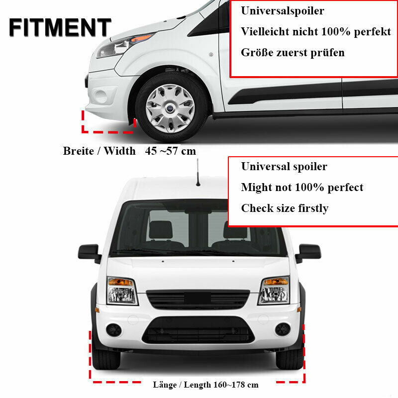 4 Piece Universal Car Front Bumper Lip Chin Body Kit For All Sedan Car ...